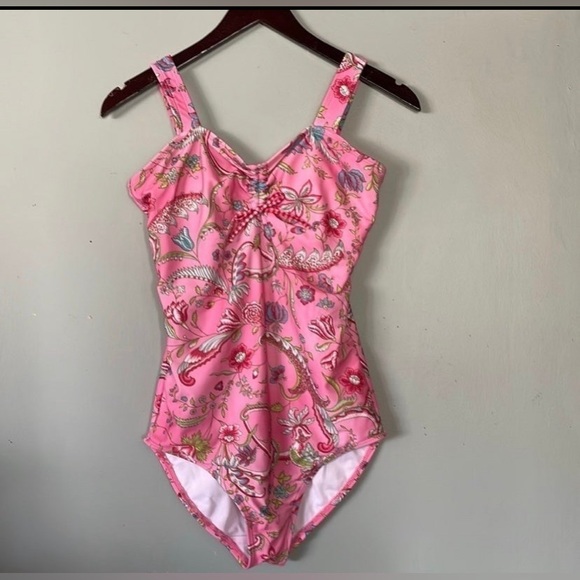 Lime Ricki | Swim | Barbie Pink Floral Lime Ricki One Piece Swimsuit ...